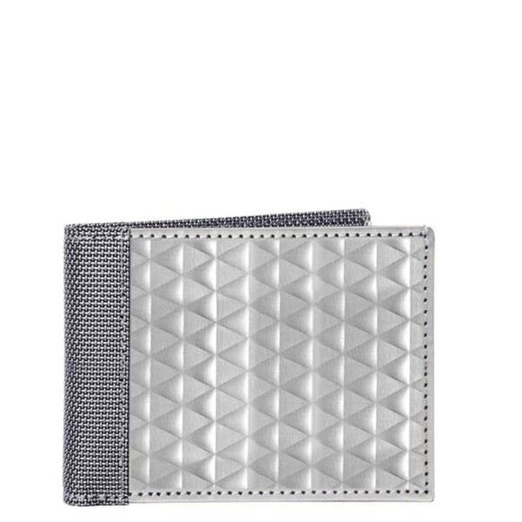 Bags | Stainless Steel Slim Bifold Wallet Triangle Design | Poshmark